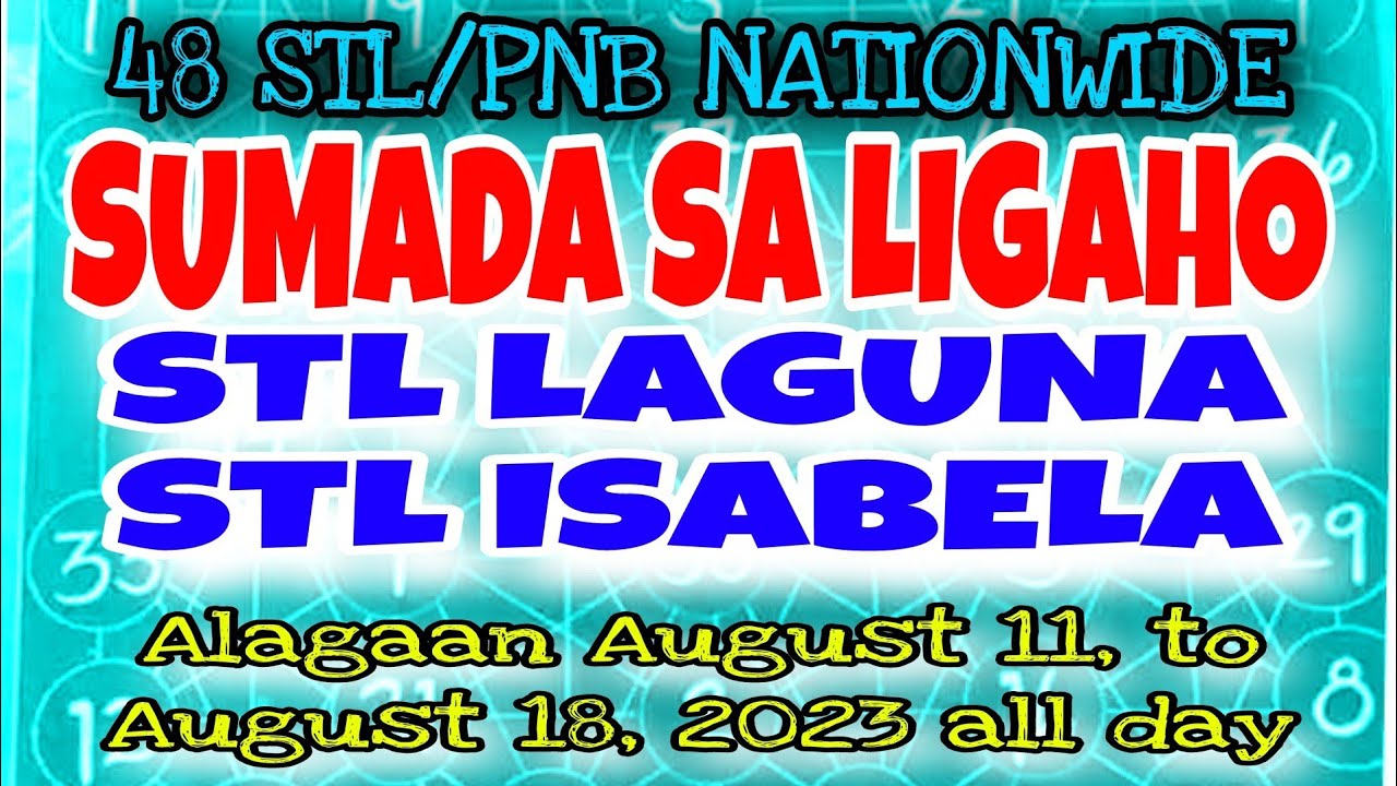 SUMADA SA LIGAHO UPDATE/STL LAGUNA & STL ISABELA/ALAGAAN AUGUST 11, TO ...