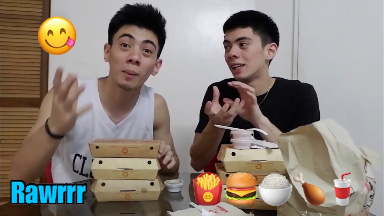 Jollibee Fake Mukbang 😂🤣 + who's more likely to || Gueco Twins - YouTube
