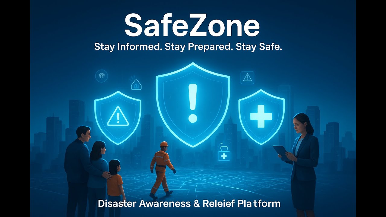 SafeZone - Disaster Awareness & Relief Platform - YouTube