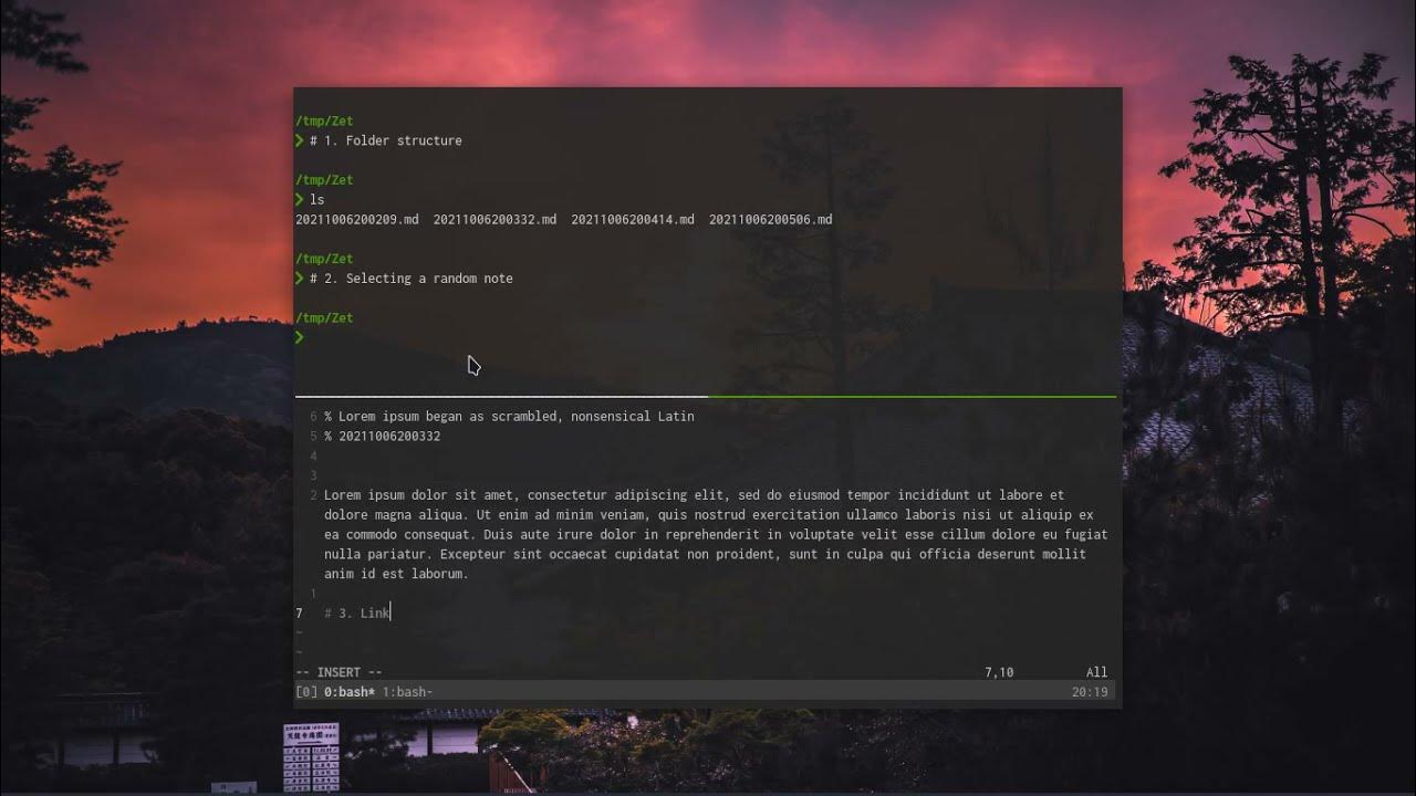 Zettelkasten using vim, tmux and fzf (2021) - YouTube