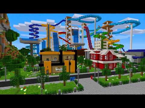 APARECE un PARQUE ACUÁTICO en la CIUDAD de PLATANOVILLA en MINECRAFT 😱