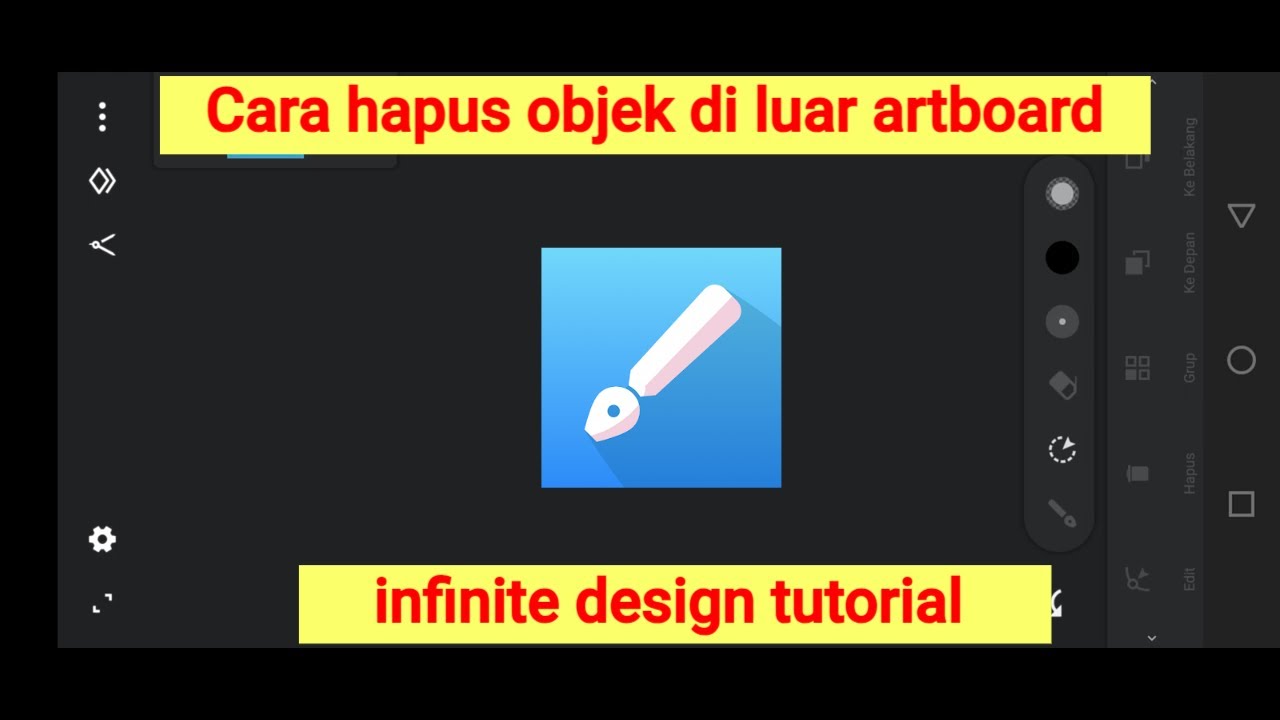 cara mudah hapus objek di luar artboard - infinite design tutorial - YouTube