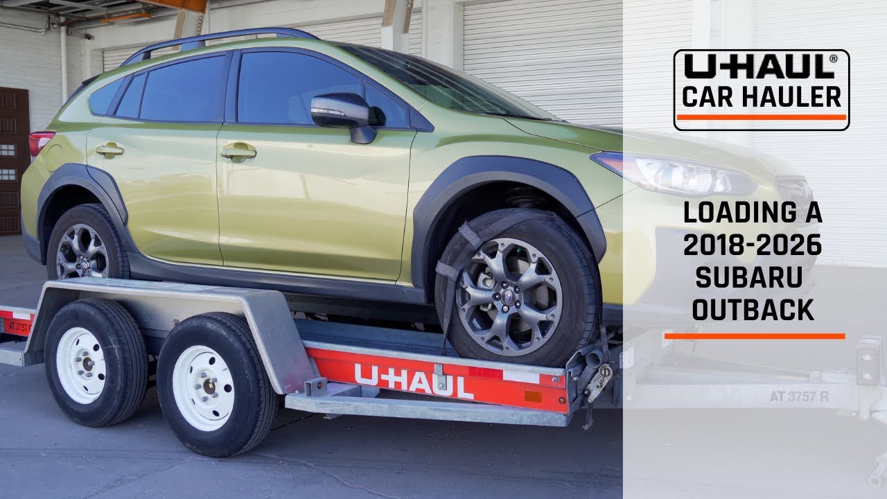 Loading a 2018-2026 Subaru Crosstrek Onto a U-Haul Car hauler - YouTube