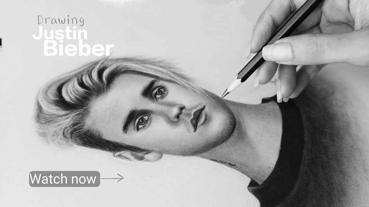 Justin Bieber | How to shade and draw Justin Bieber | Pencil portrait ...