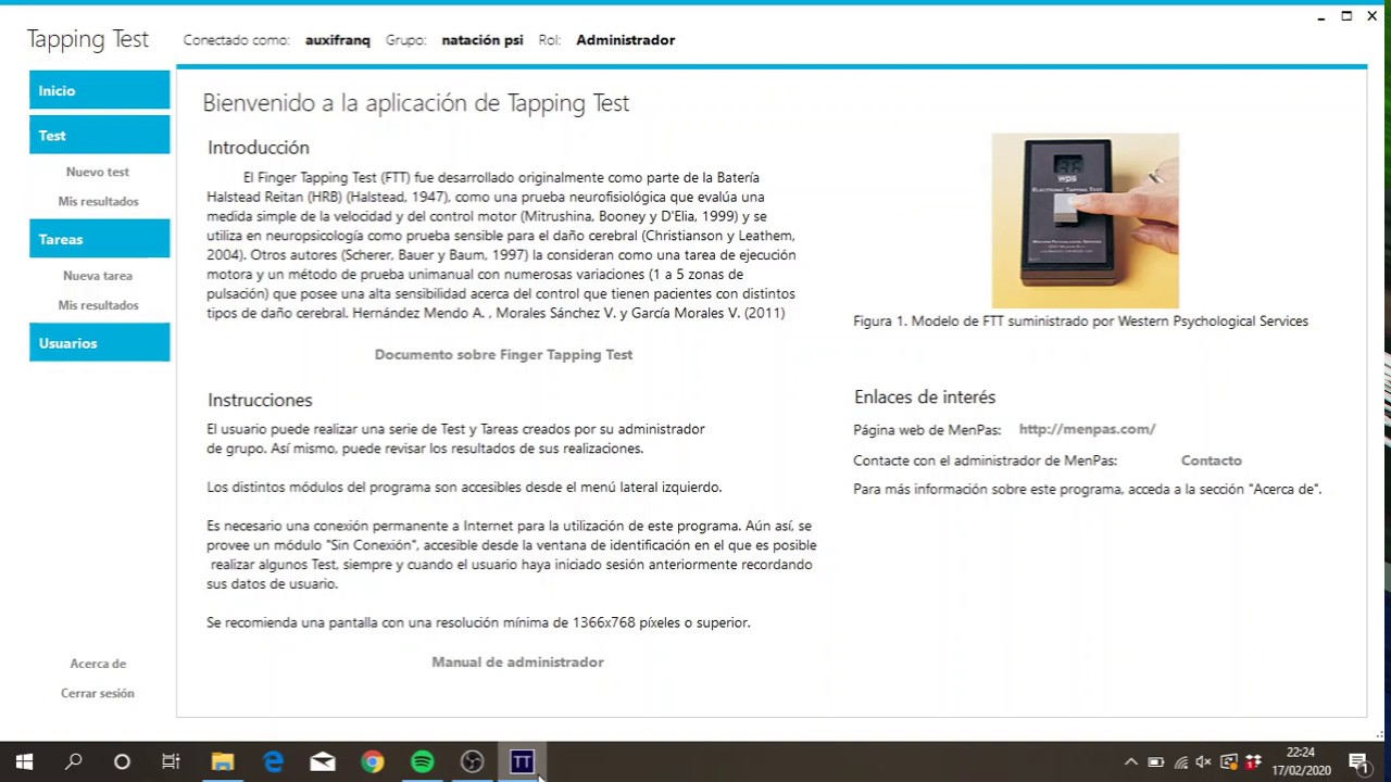 Finger Tapping Test - FTT crear clásico - YouTube