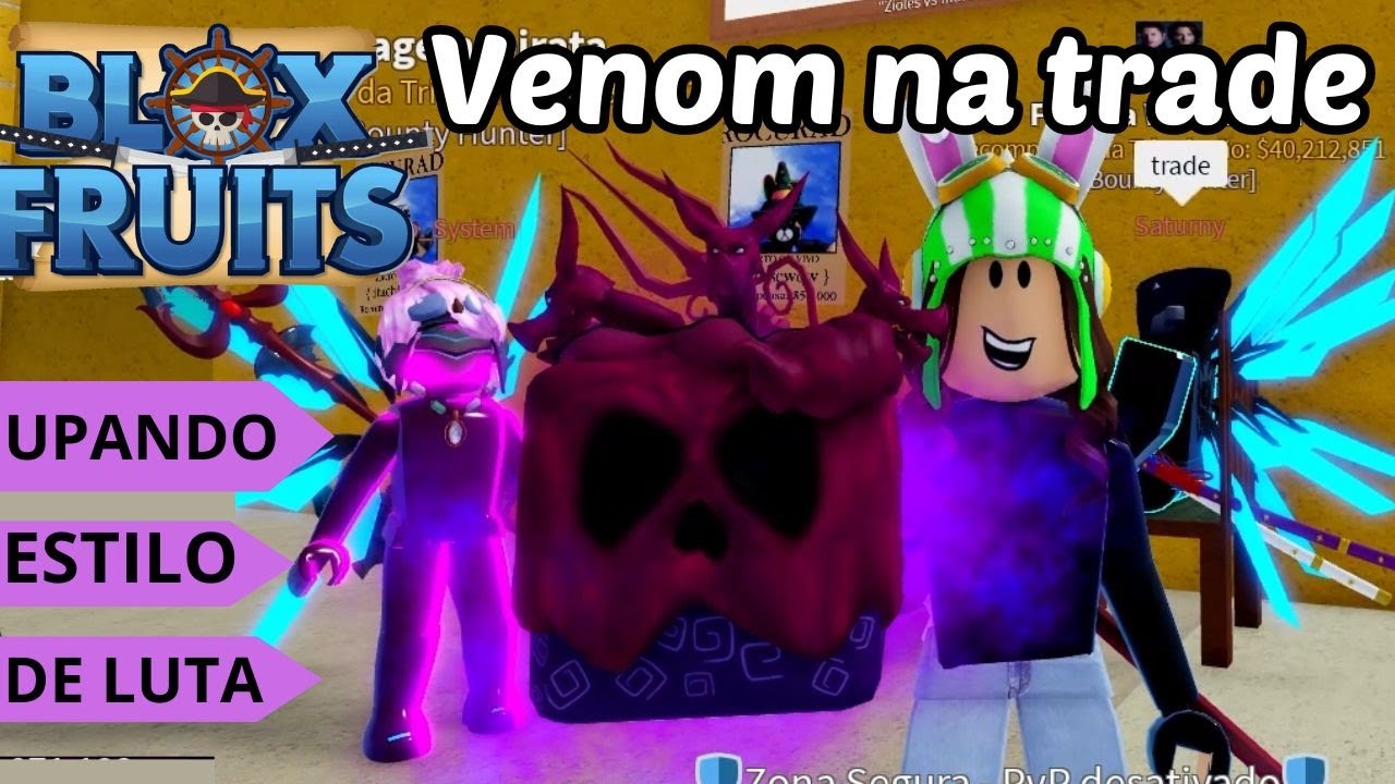 GANHEI uma FRUTA VENOM na TRADE BLOX FRUITS ROBLOX - YouTube