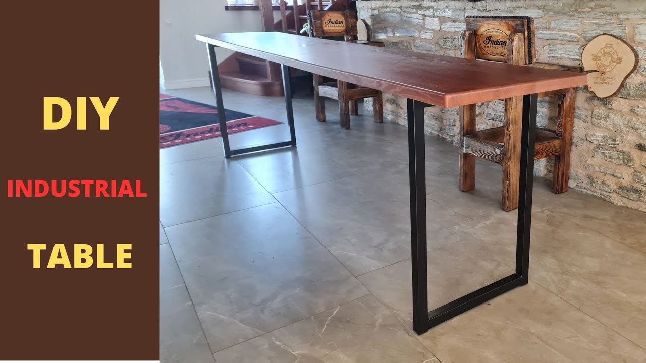 DIY INDUSTRIAL TABLE - YouTube
