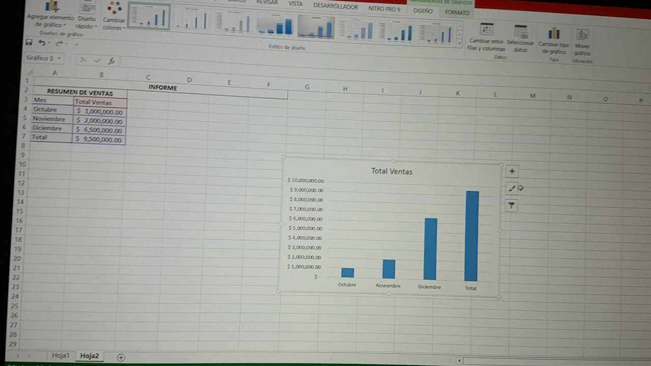 Insertar gráficos en Excel - YouTube