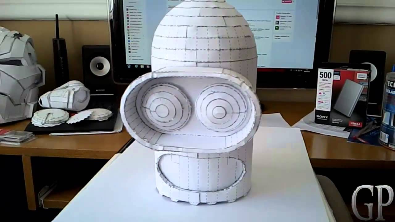 Bender Futurama Papercraft Pepakura - YouTube