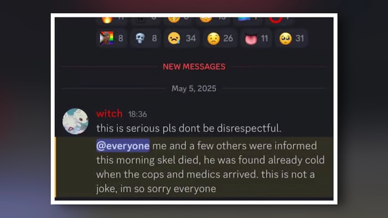 Wifiskeleton Died | Friend Shares Bad News on Discord, but Questions ...