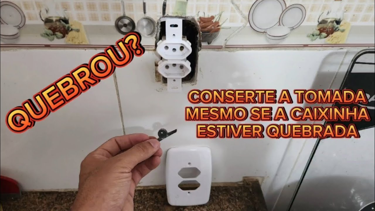 Consertar tomada quebrada (A caixinha arrebentou?) - YouTube