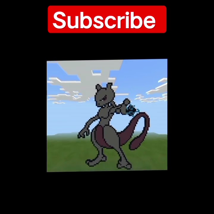 i make Mewtwo statue in Minecraft #shorts #youtubeshorts #shortvideo # ...