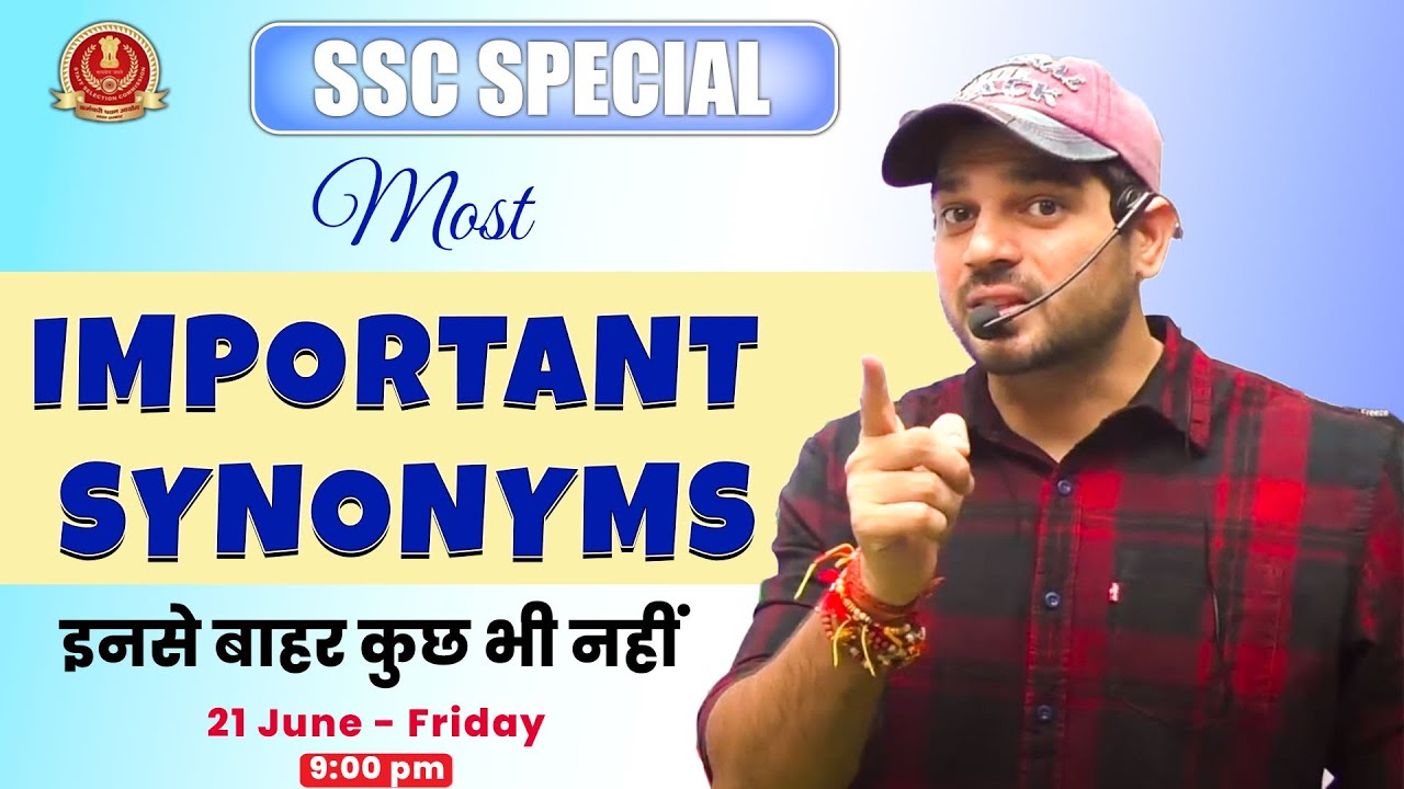 SSC English Important Synonyms | Practice batch for ssc cgl |ssc cgl ...