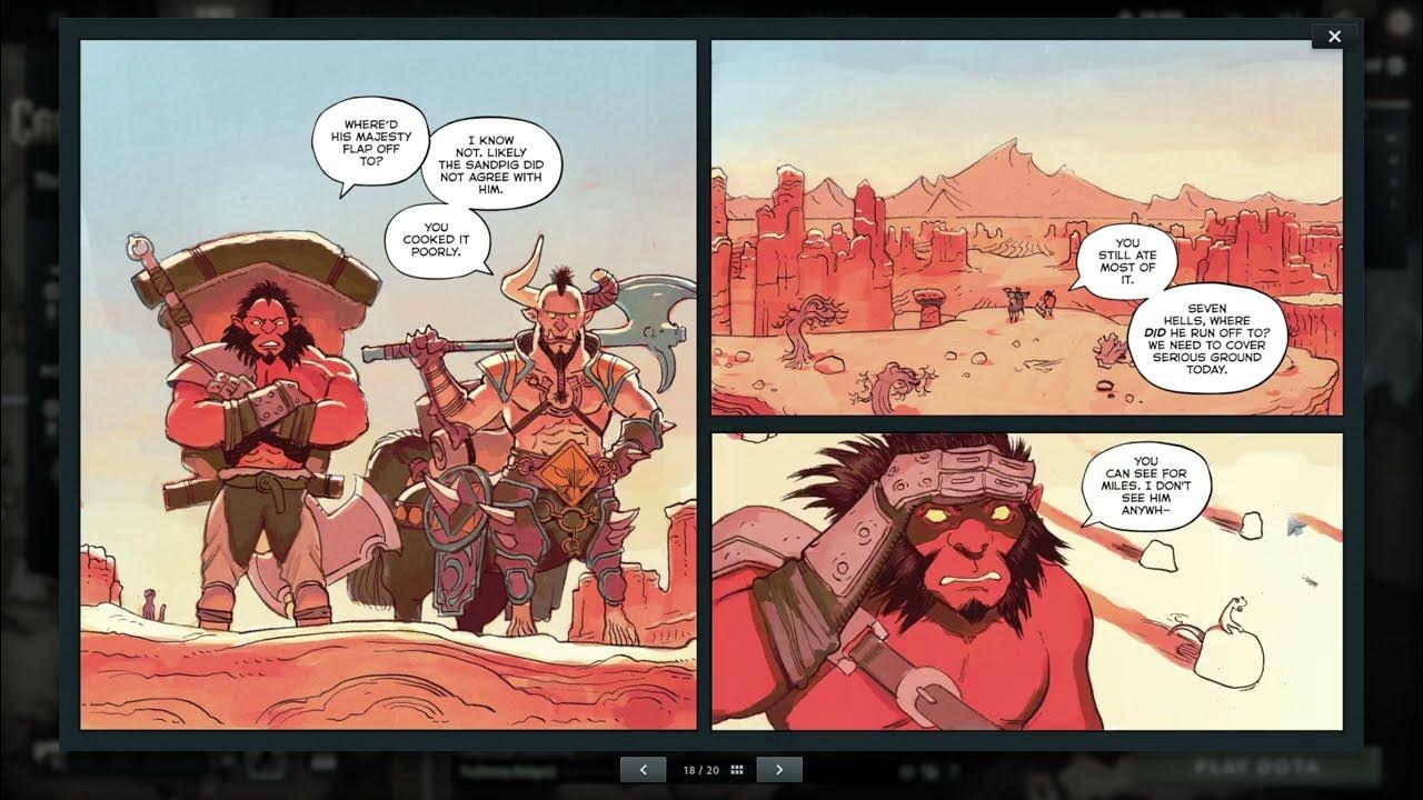 Comet Crash Site Comic (Crownfall Event | The Deserts of Druud - Act 2) - Dota 2 - YouTube