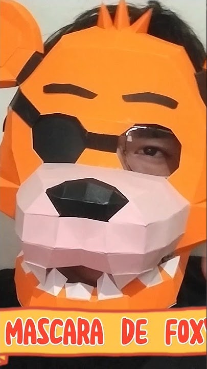 COMO HACER LA MASCARA de FOXY, CON CARTULINA, FACIL Y SENCILLO - YouTube