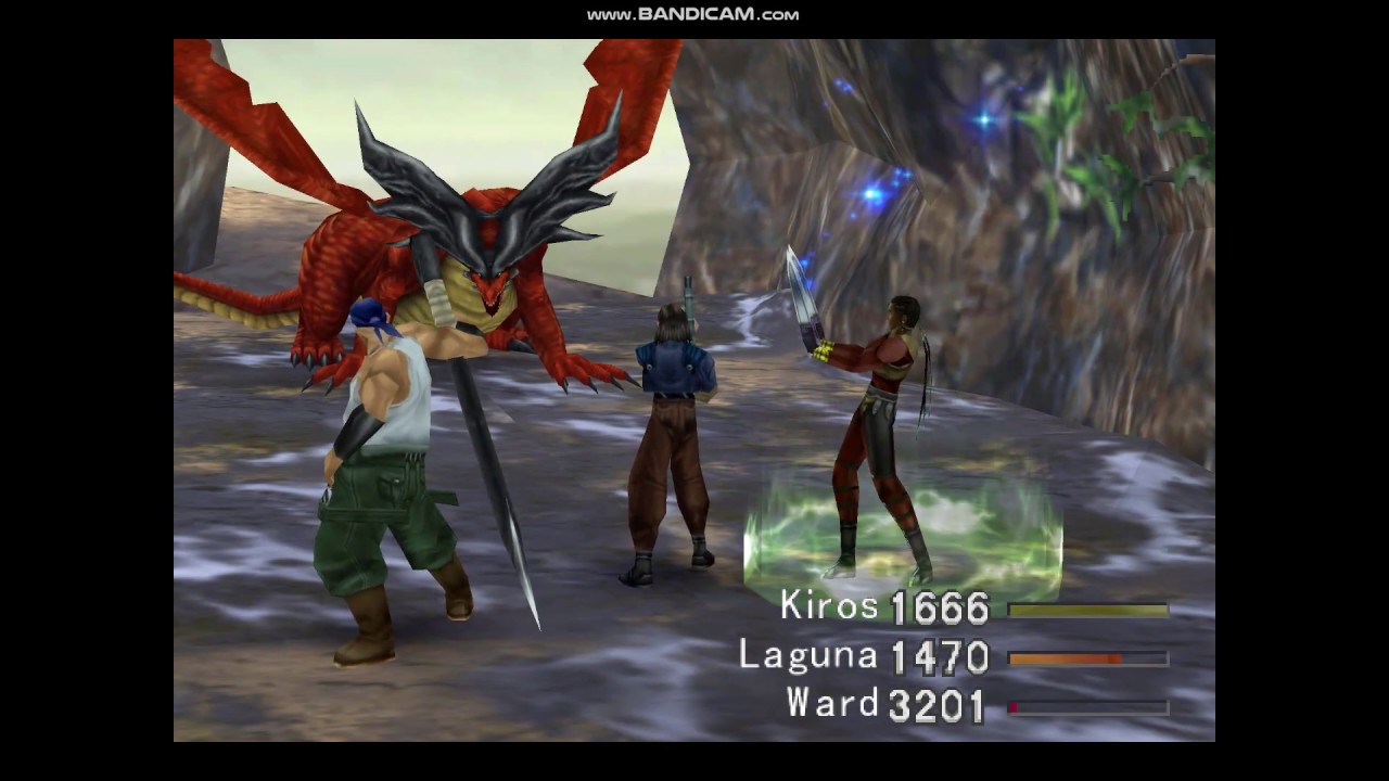 Final Fantasy VIII Boss Fight - Ruby Dragon on Laguna Sequence - YouTube
