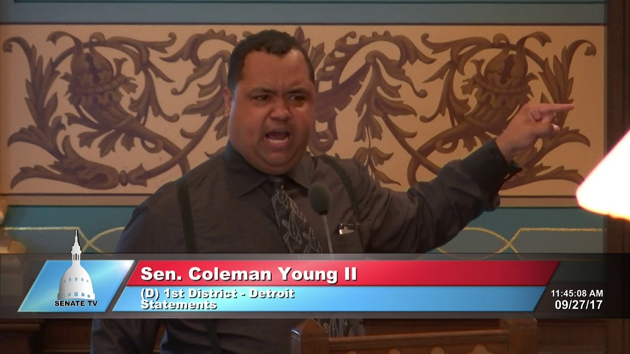 Sen. Coleman A. Young II speaks out against racial injustice - YouTube