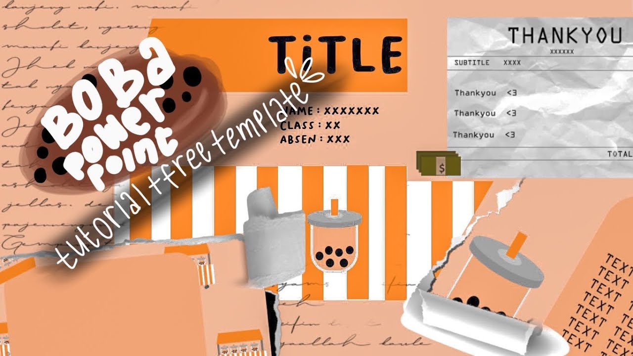 Powerpoint tutorial boba themed + free template 🧋 - YouTube