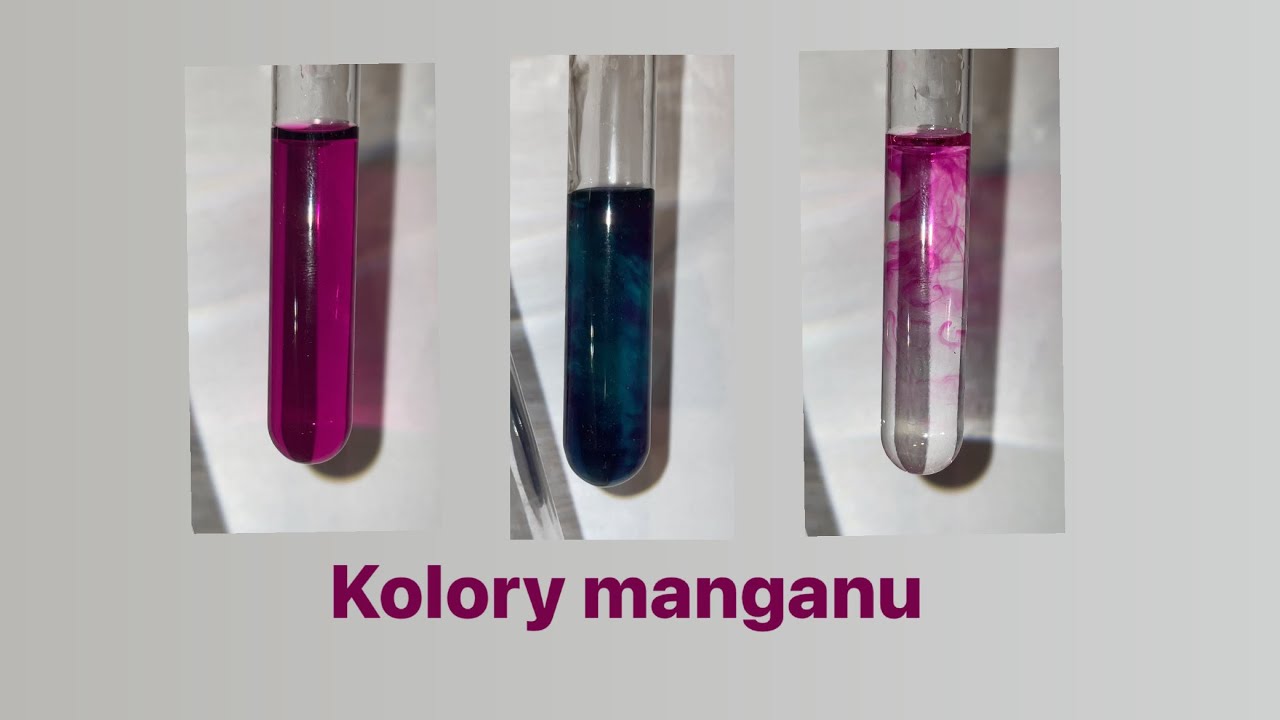 Kolory manganu- redukcja w zależności od środowiska - YouTube