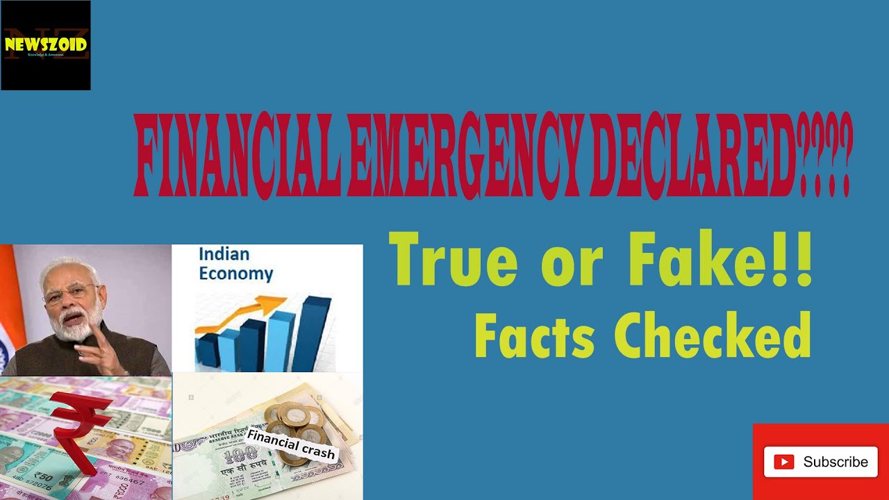 Financial Emergency Declared || Article 360 || True or Fake || Newszoid ...