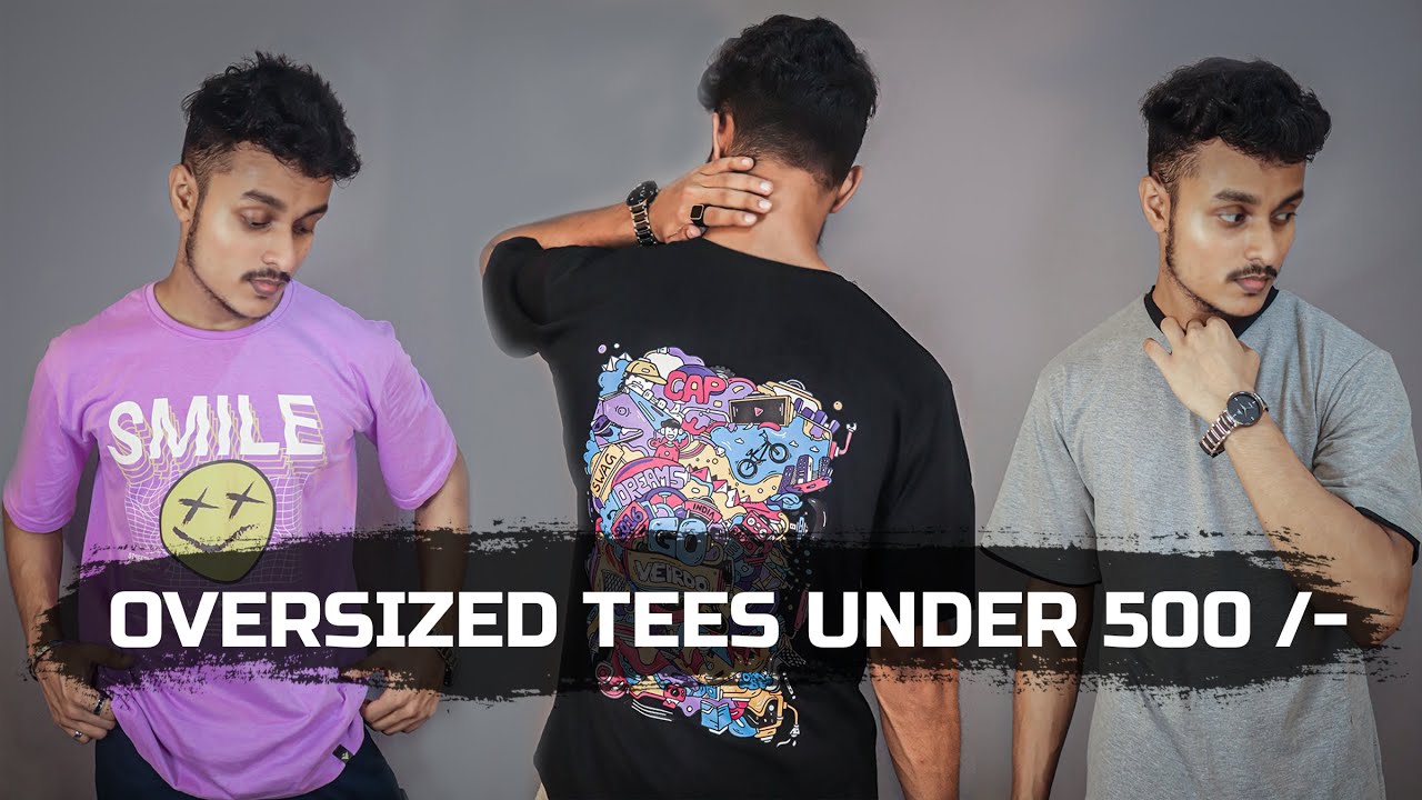 *Best* Oversized t shirt under 500/- for men | DCOD Style || - YouTube