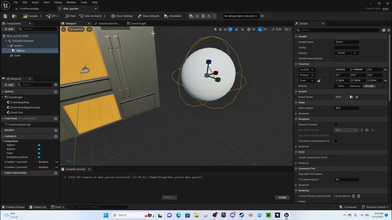 how to make a puzzle door in ue5 - YouTube
