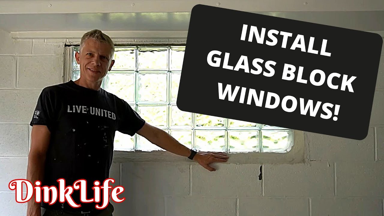 How to install glass block windows. - YouTube