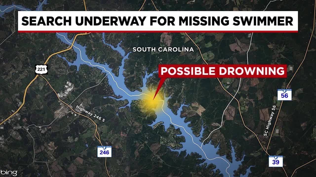 WHNS - Search continues for missing swimmer in Laurens County. - YouTube