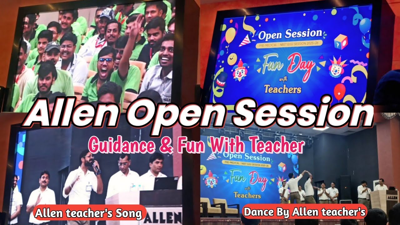 Allen Open session | Guidence & Fun Day with Teachers | Teacher Dance ...