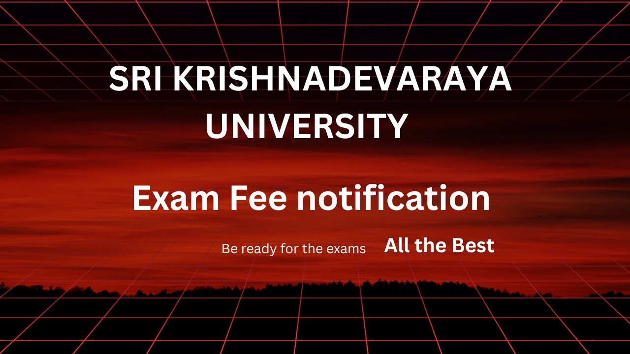 Exam Fee notification - YouTube