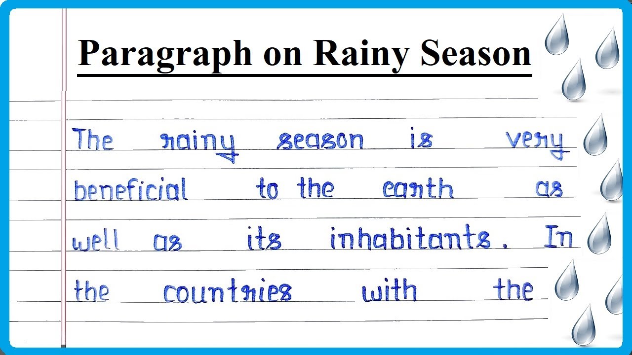 Paragraph on Rainy Season in English | Write an Paragraph on Rainy ...