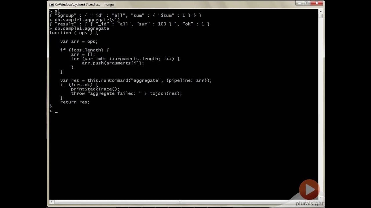 29 Command Behind Aggregate Mongodb Nosql Bigdata Youtube 4969