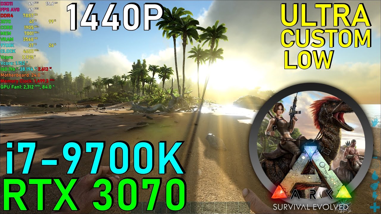 ARK: Survival Evolved RTX 3070 & 9700K - Max Settings 1440P - YouTube
