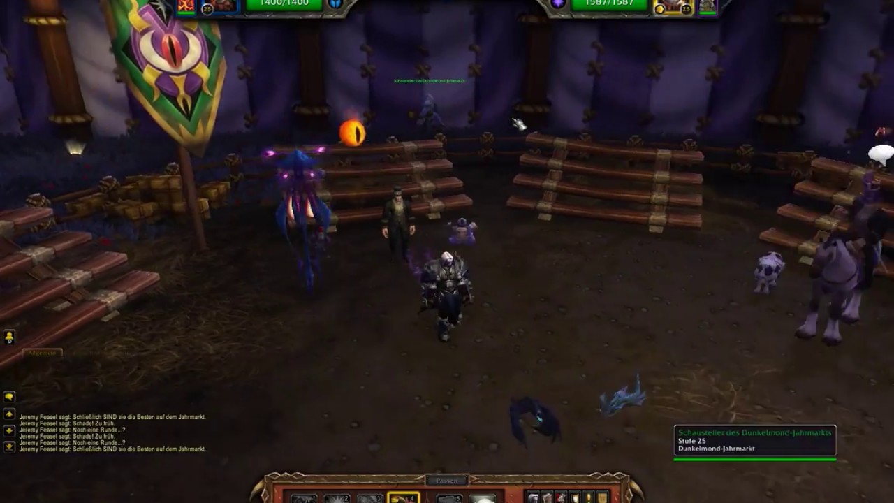 WoW - Dunkelmond jahrmarkt Haustierkampf Jeremy Feasel - YouTube