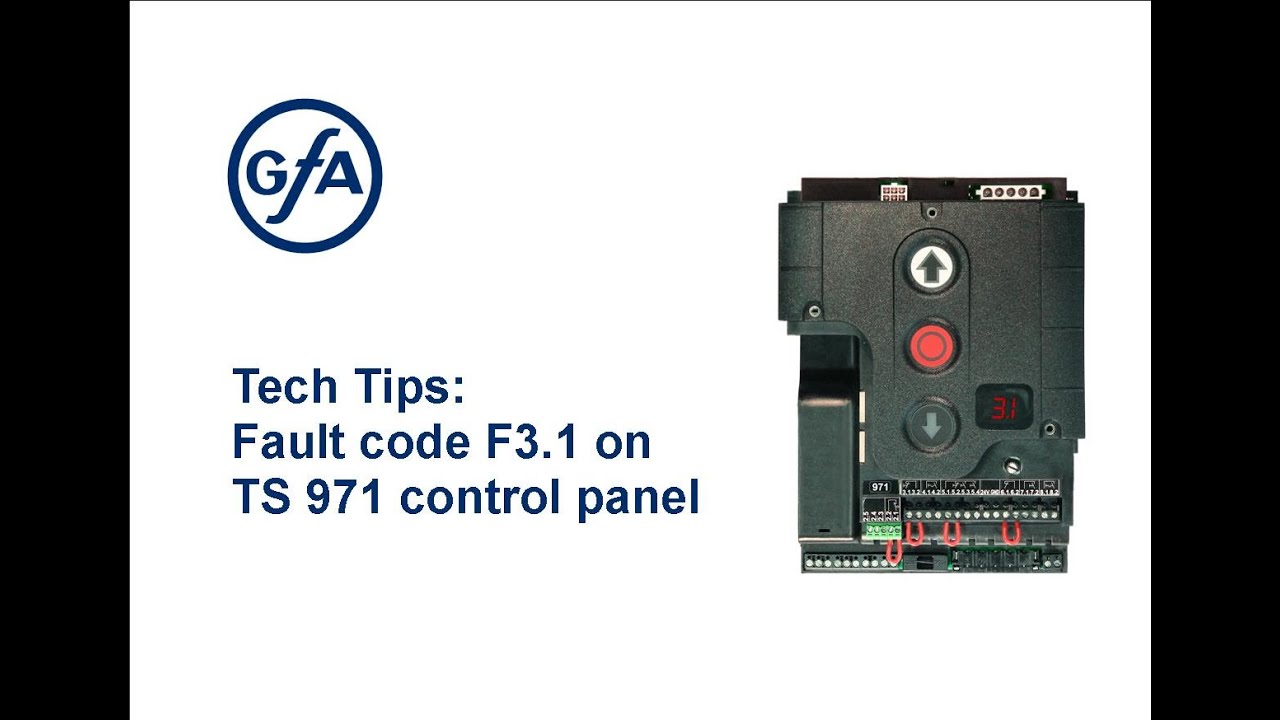 Tech Tips: F3.1 on TS 971 control panel - YouTube