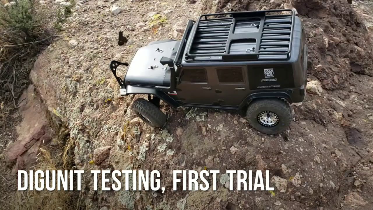 TRX4 with Dig Unit - Testing , First Trial - YouTube