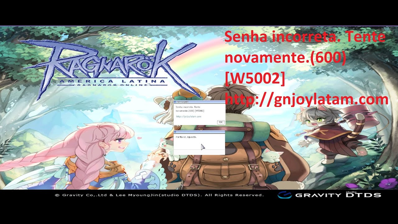 RAGNAROK LATAM - SENHA INCORRETA. TENTE NOVAMENTE .(600) [W5002] - YouTube