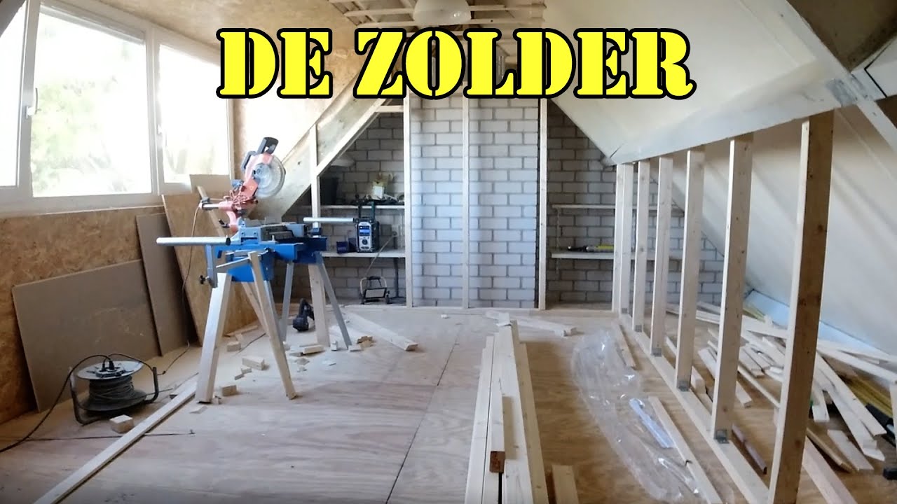 We zijn begonnen aan de zolder! de laatste kamer die we verbouwen ...
