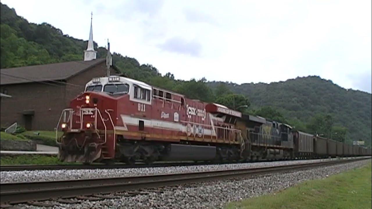 CSX 911 Honoring Our First Responders Locomotive Leads An Eastbound Coal Train - YouTube