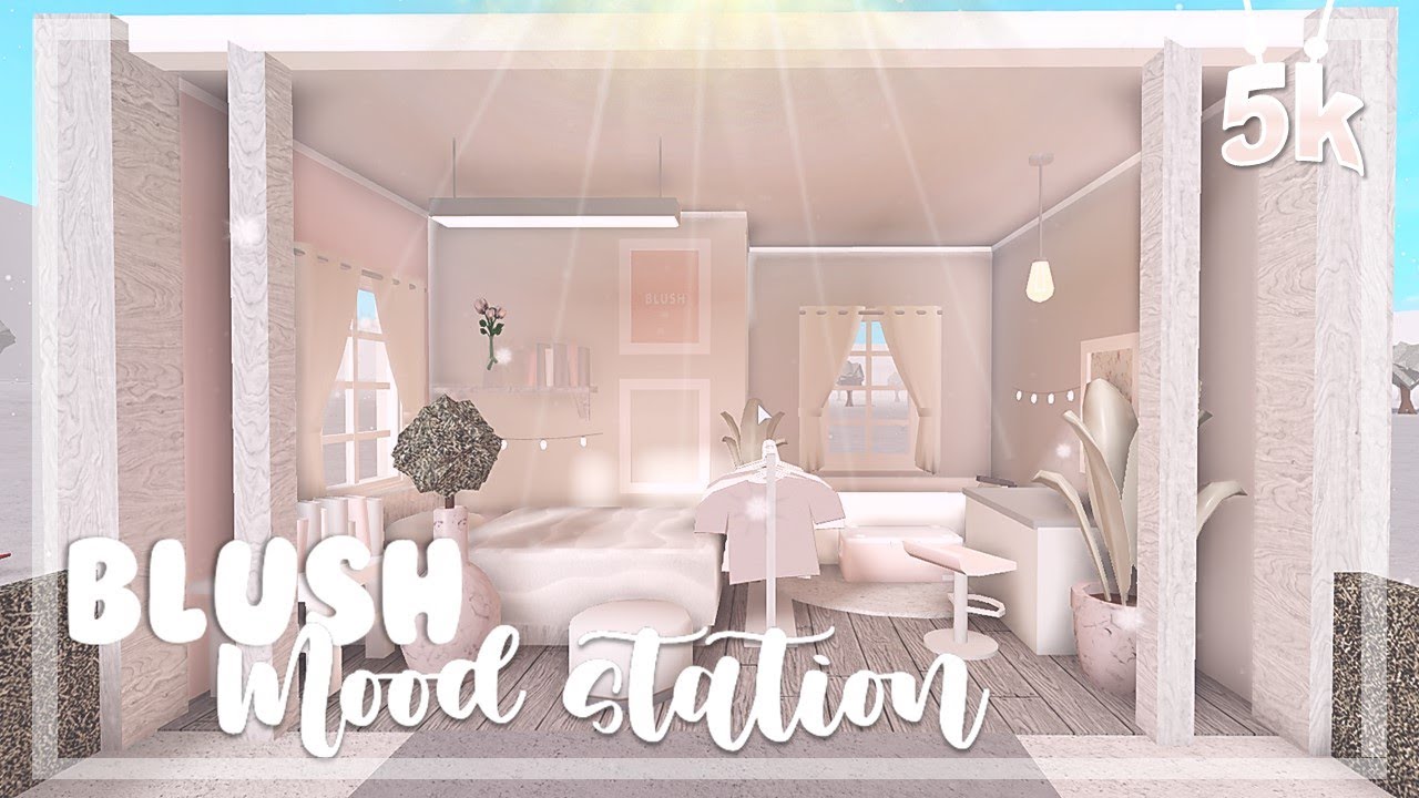 BLOXBURG| Cheap blush mood station 5k | House build - YouTube