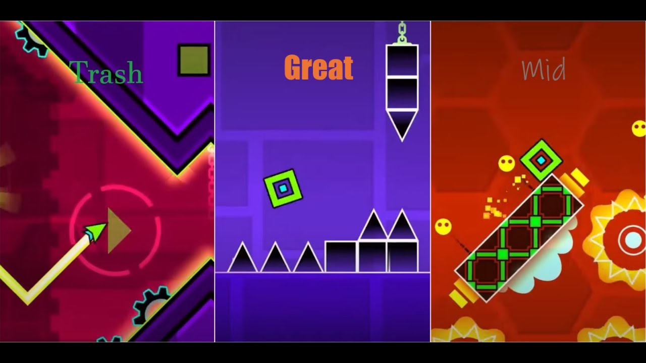 Reviewing Geometry Dash levels - YouTube