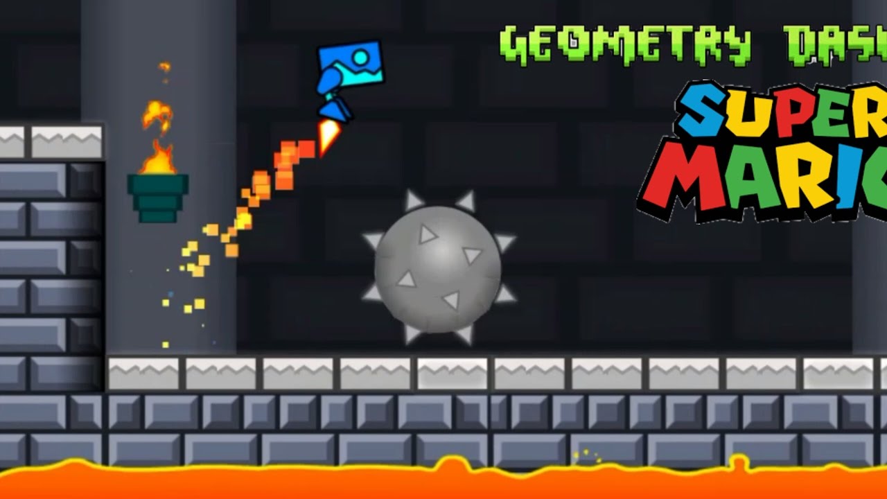 THE REAL MARIO GAME IN GEOMETRY DASH 2.1 : Mario Castle - Turtle2107 ...