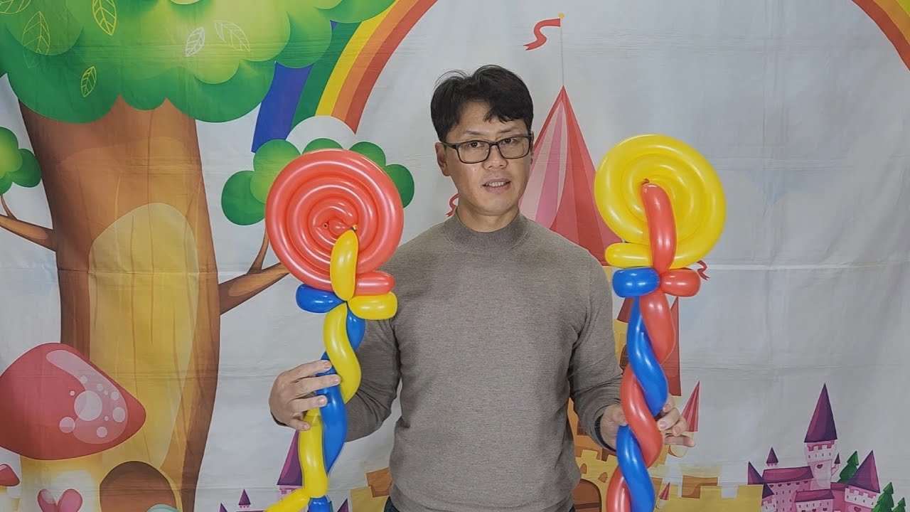 100롤리팝사탕만들기 Balloonmagic Learnballoons 매직풍선배우기 쉬운매직풍선만들기 요술풍선만들기