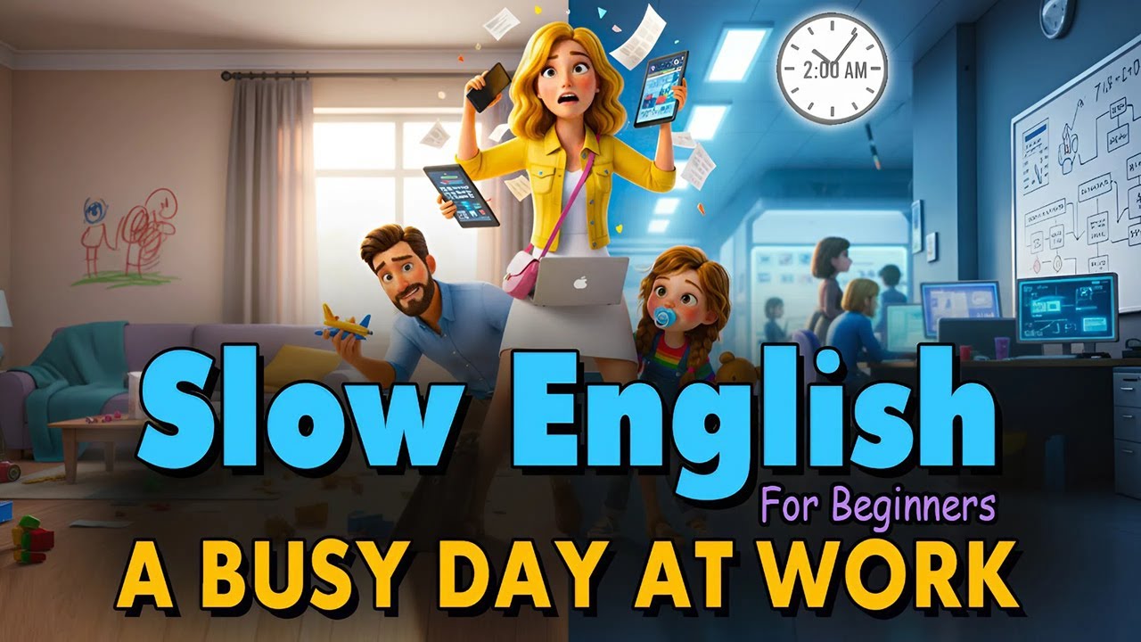 A Busy Day at Work | Easy English Listening Practice Story (A2 Level ...