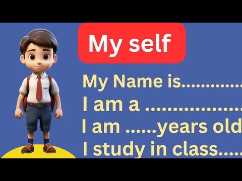 My Self || How to introduce yourself in kindergarten | Essay on My self ...