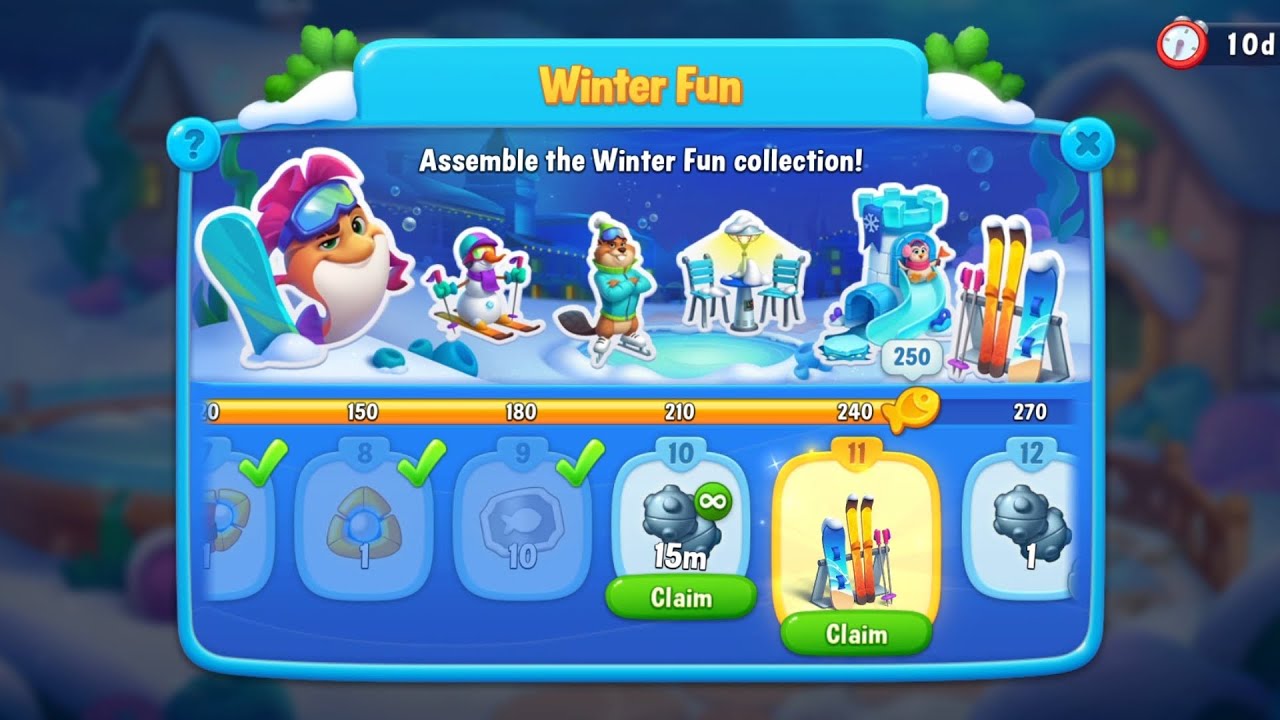 @Fishdom Merge Levels Winter Fun Event Level 11 🔓 - YouTube