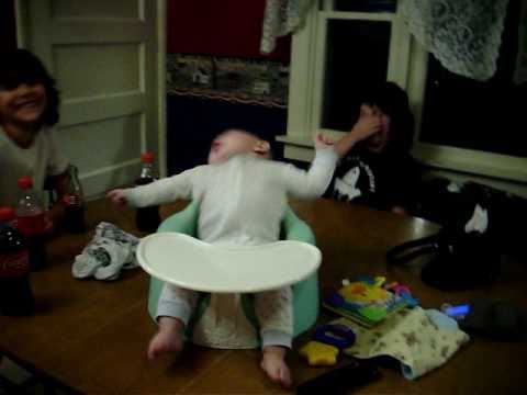 bumbo baby crunches - YouTube