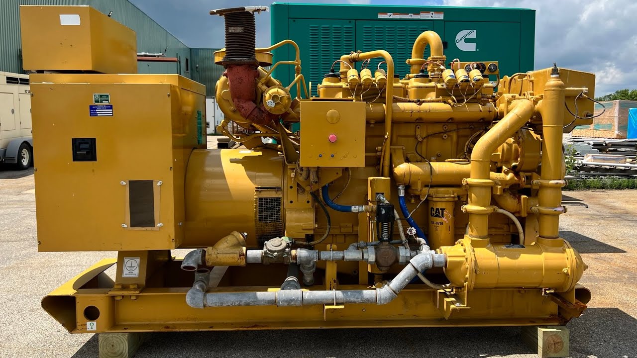 Caterpillar 250 kW natural gas generator CAT G3406 engine, 841 Hrs, Yr ...