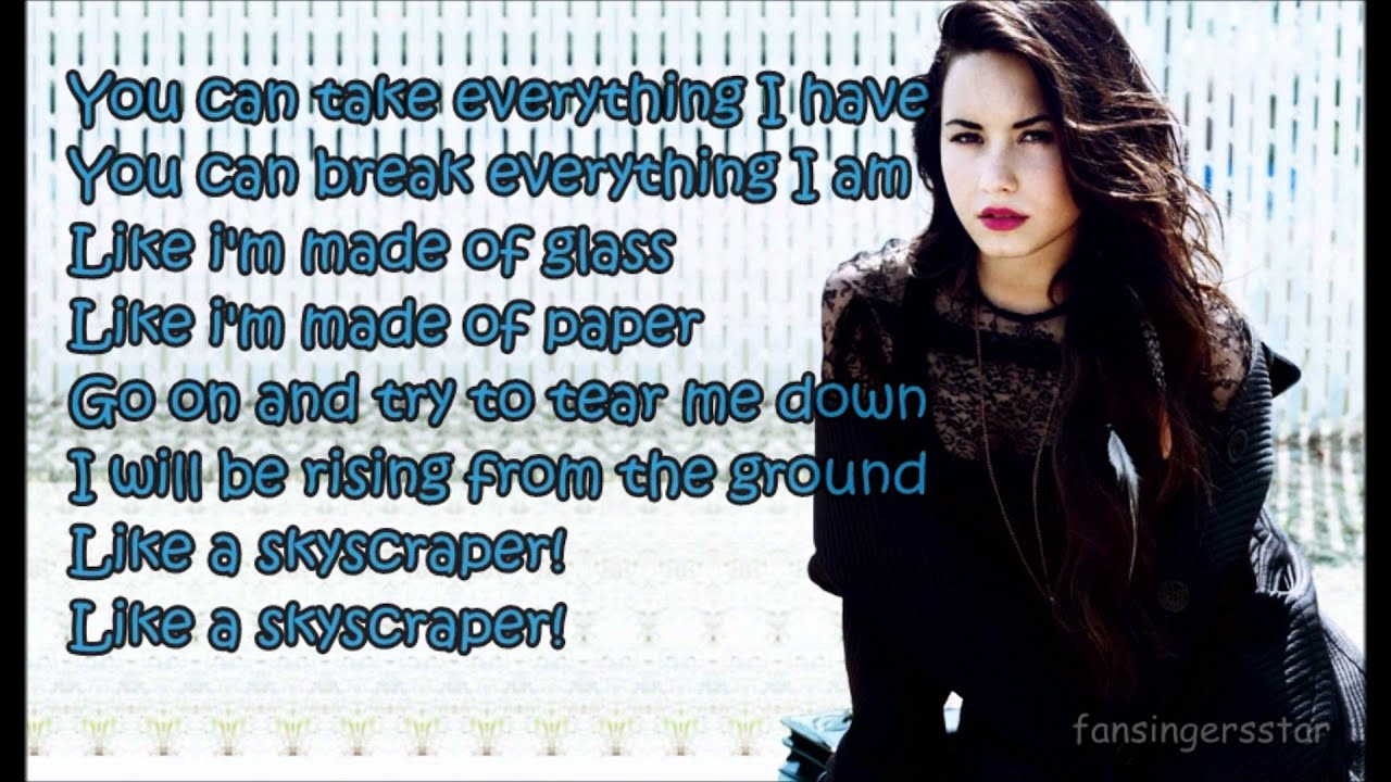 Demi Lovato - Skyscraper [lyrics] - YouTube