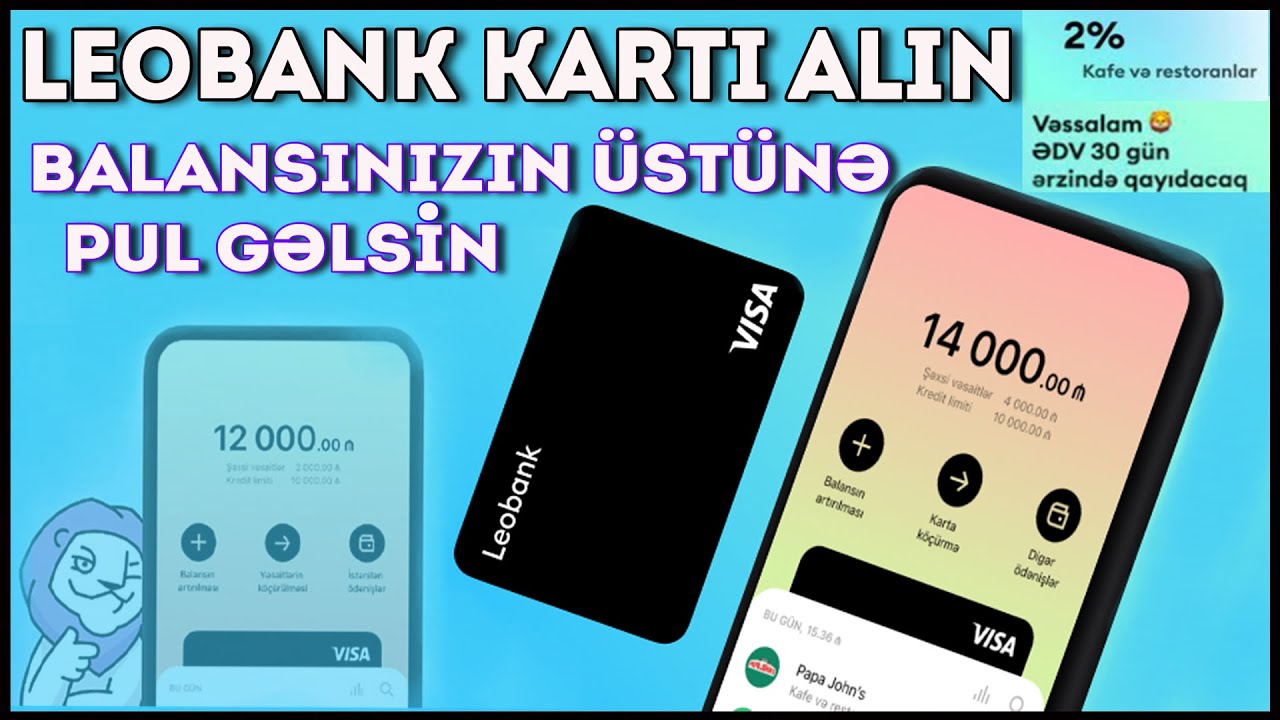 Leobank Kartı Alın.Balansınızın üstünə pul gəlsin - YouTube